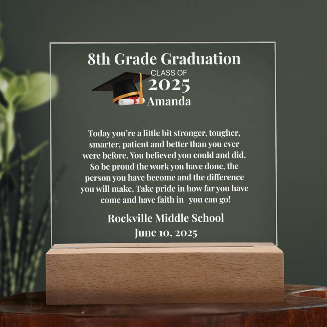 8th Grade Graduation Gift for Girls, Elementary School Graduation Gift ...