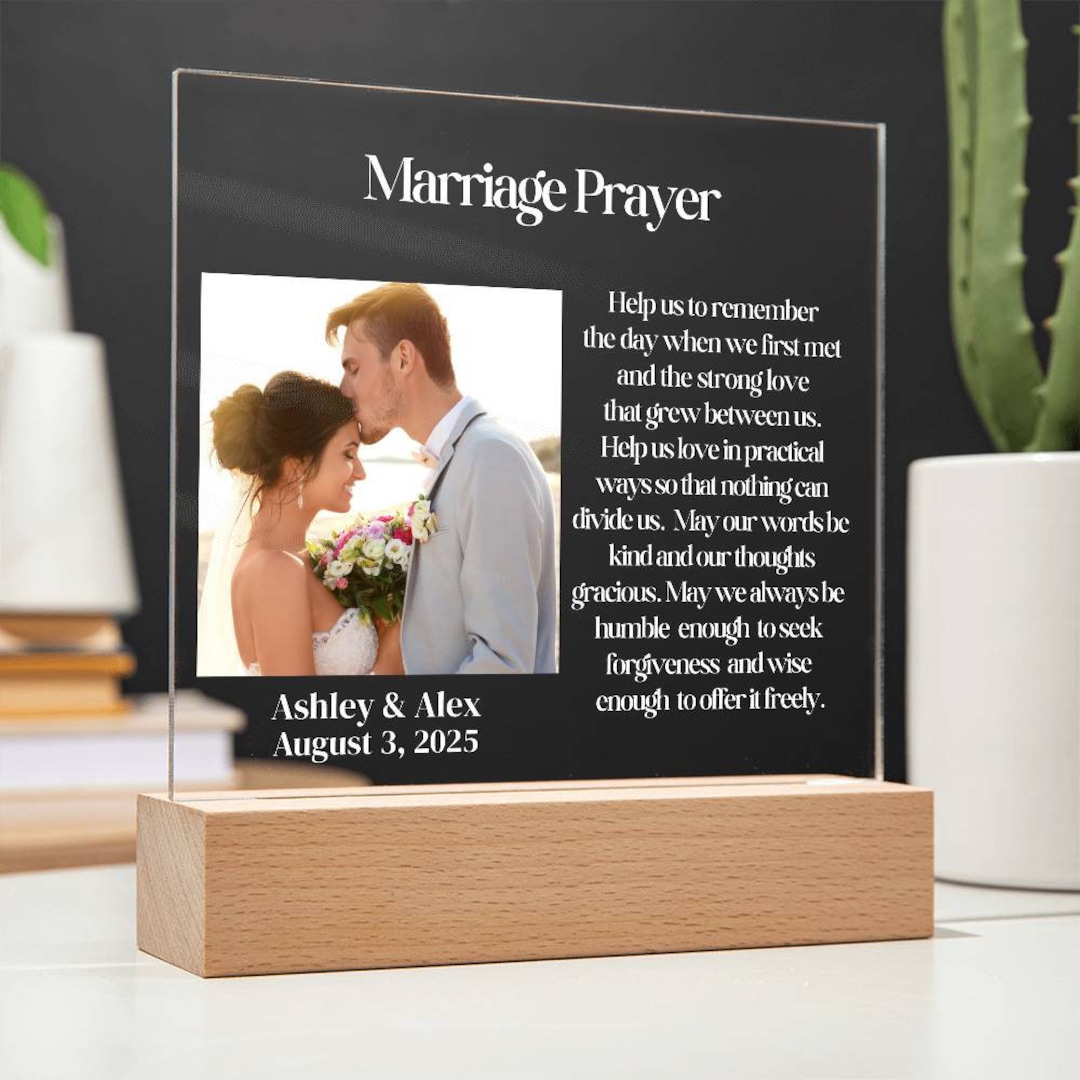 Personalized Marriage Prayer Plaque, Wedding Gifts for Newlywed Couples ...