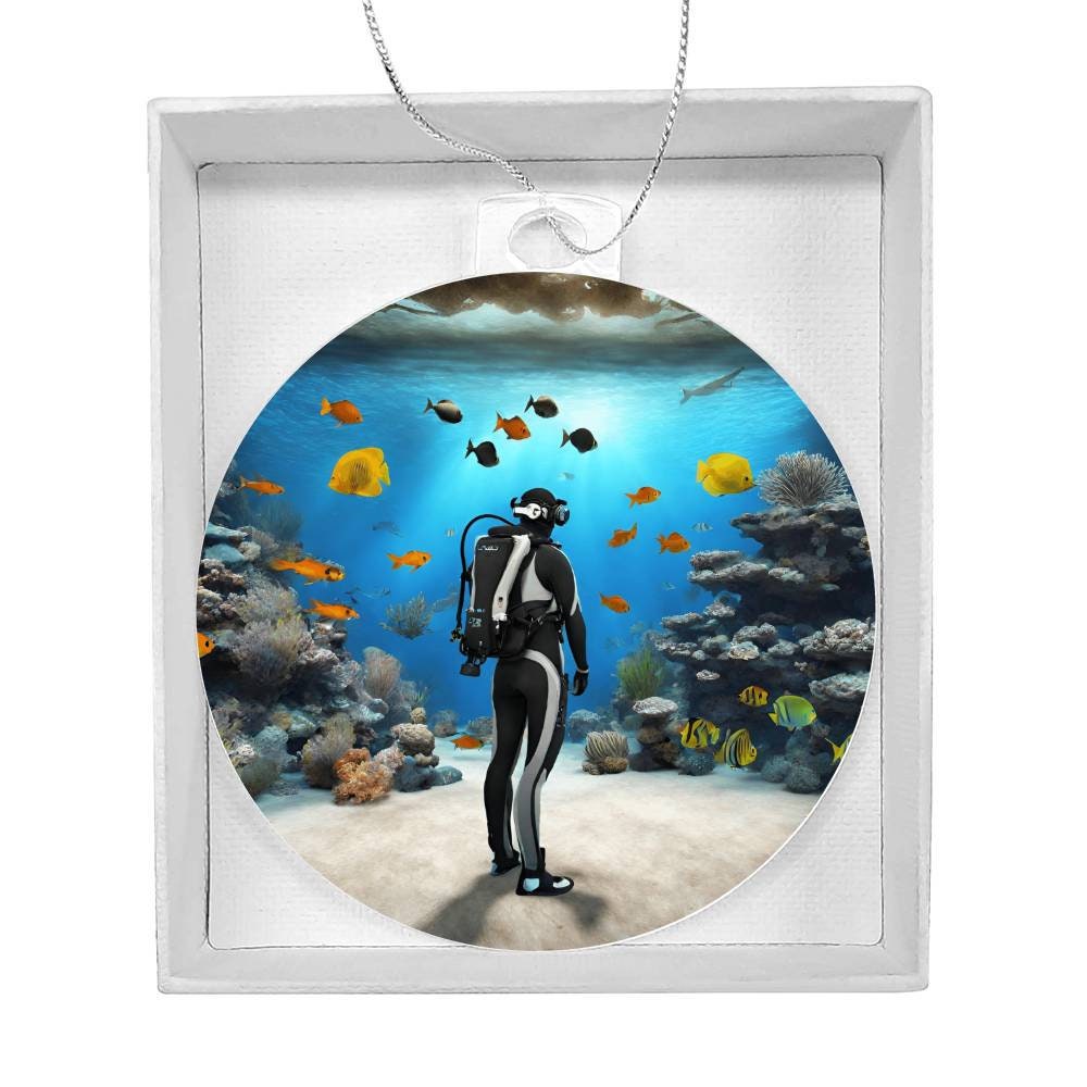 Scuba Diver Ornament, Ocean Ornaments, Christmas Tree Ornaments ...
