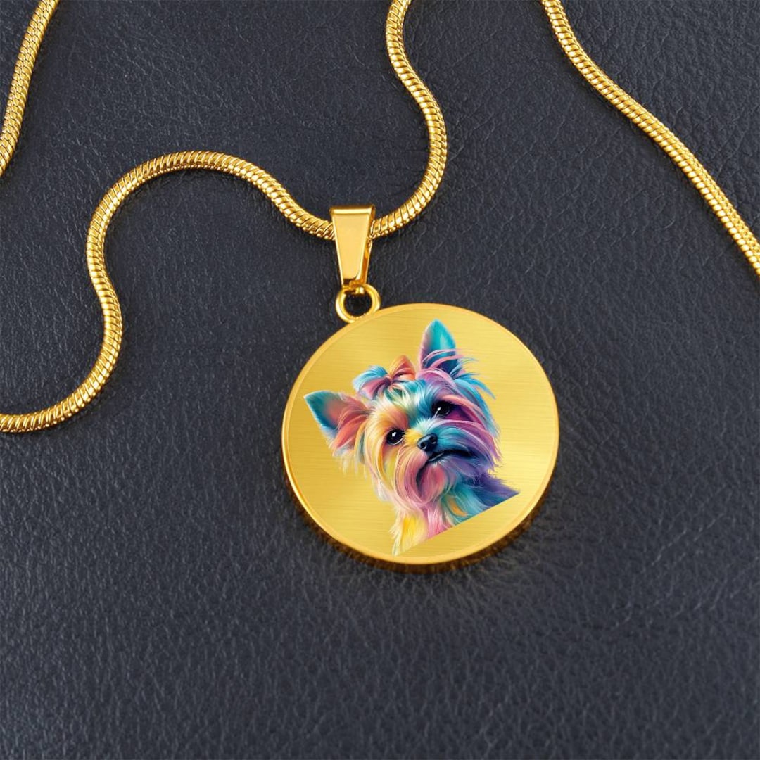 Watercolor Yorkshire Terrier Necklace, Yorkie Bracelet, Dog Mom Gift ...