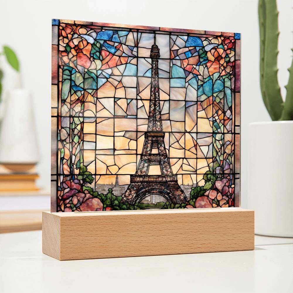 Eiffel Tower Paris France Decor, LED Acrylic Sign, Gift for Traveler ...