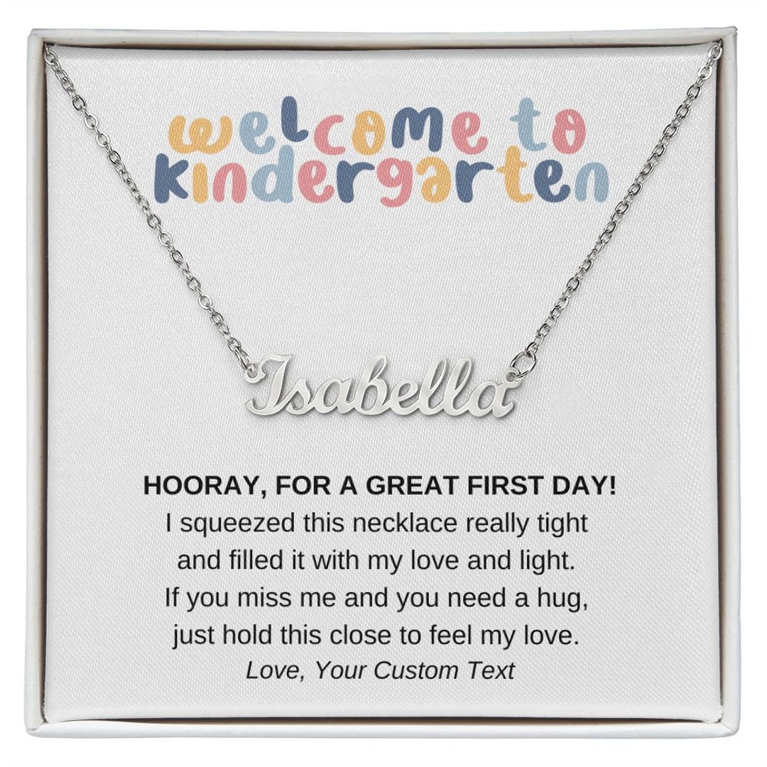First Day of Kindergarten Necklace, First Day of School Gift, 1st Day ...