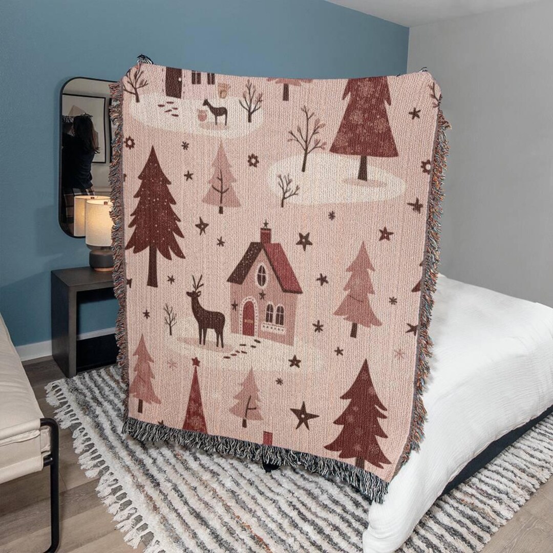Christmas Blanket, Scandinavian Christmas, Norwegian, Holiday Blanket ...