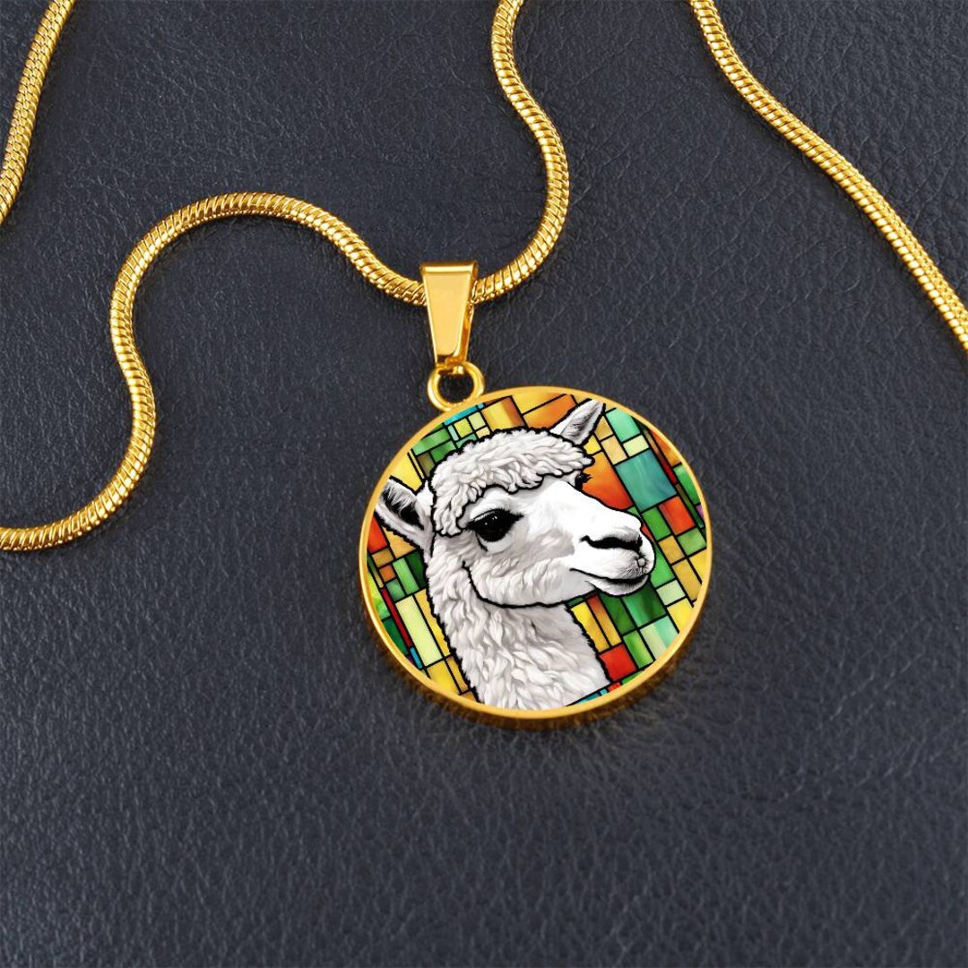Llama Charm Pendant Necklace With Optional Engraving - Etsy
