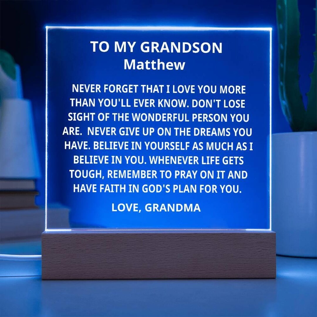 Grandson Gift, to My Grandson Gift, Grandson Keepsake, Graduation Gift ...