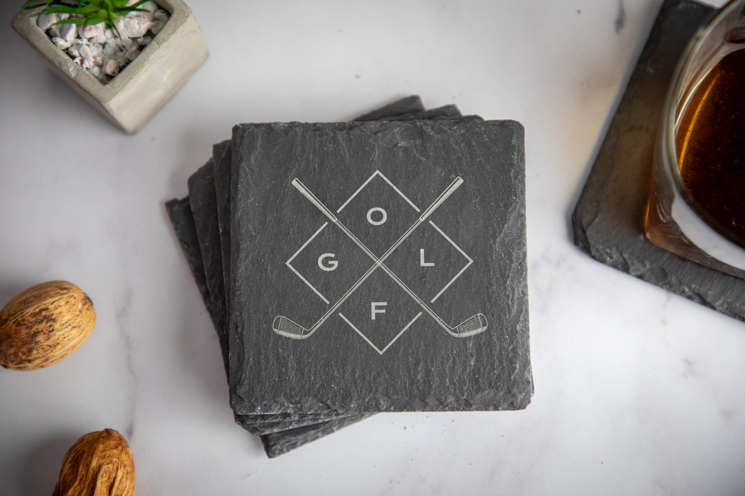 Golf Coaster, Simple Golf Gift, Decor for Golf, Golf Room Gift, Golfer ...