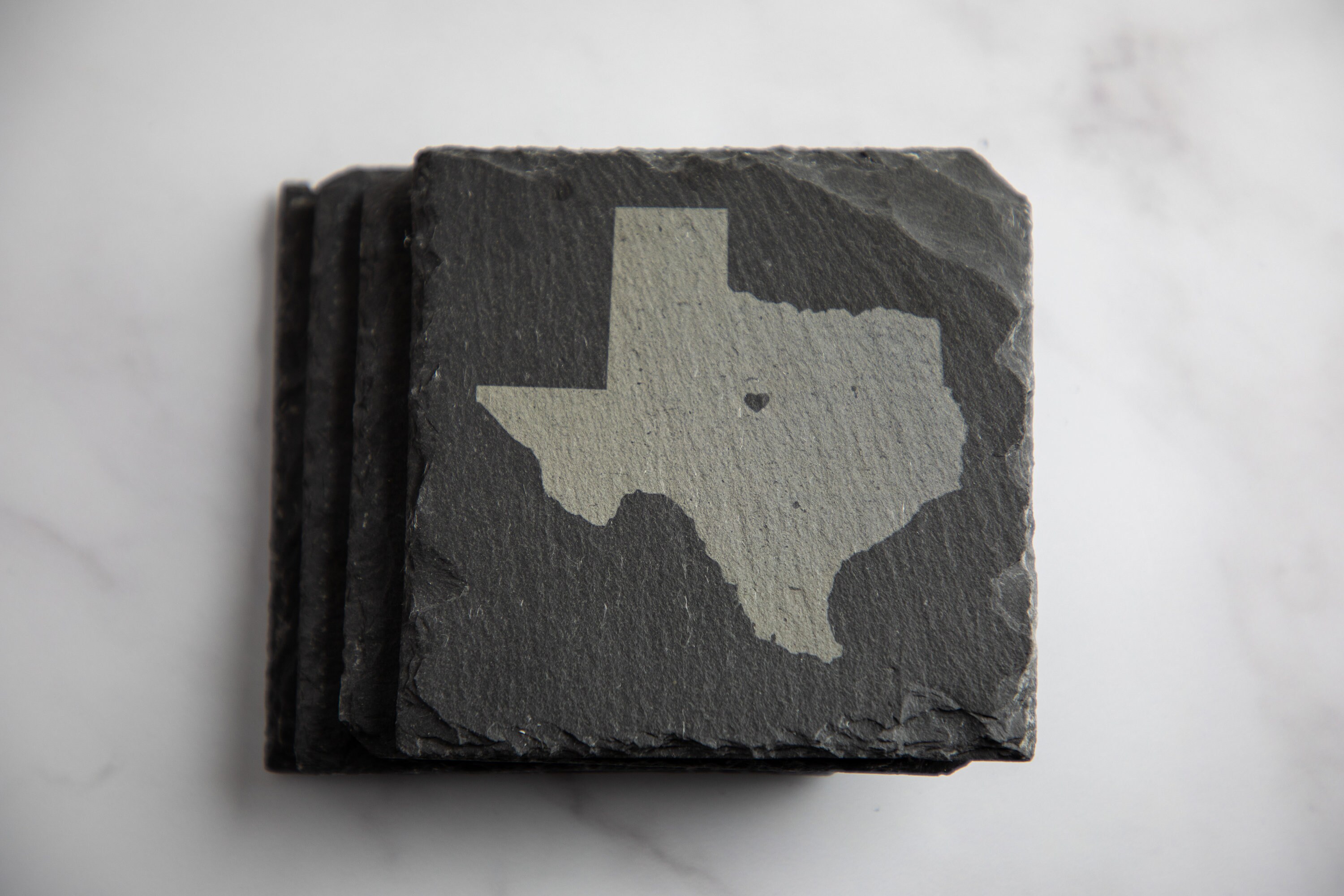 Custom State Coaster Custom Coaster State With Heart Custom - Etsy