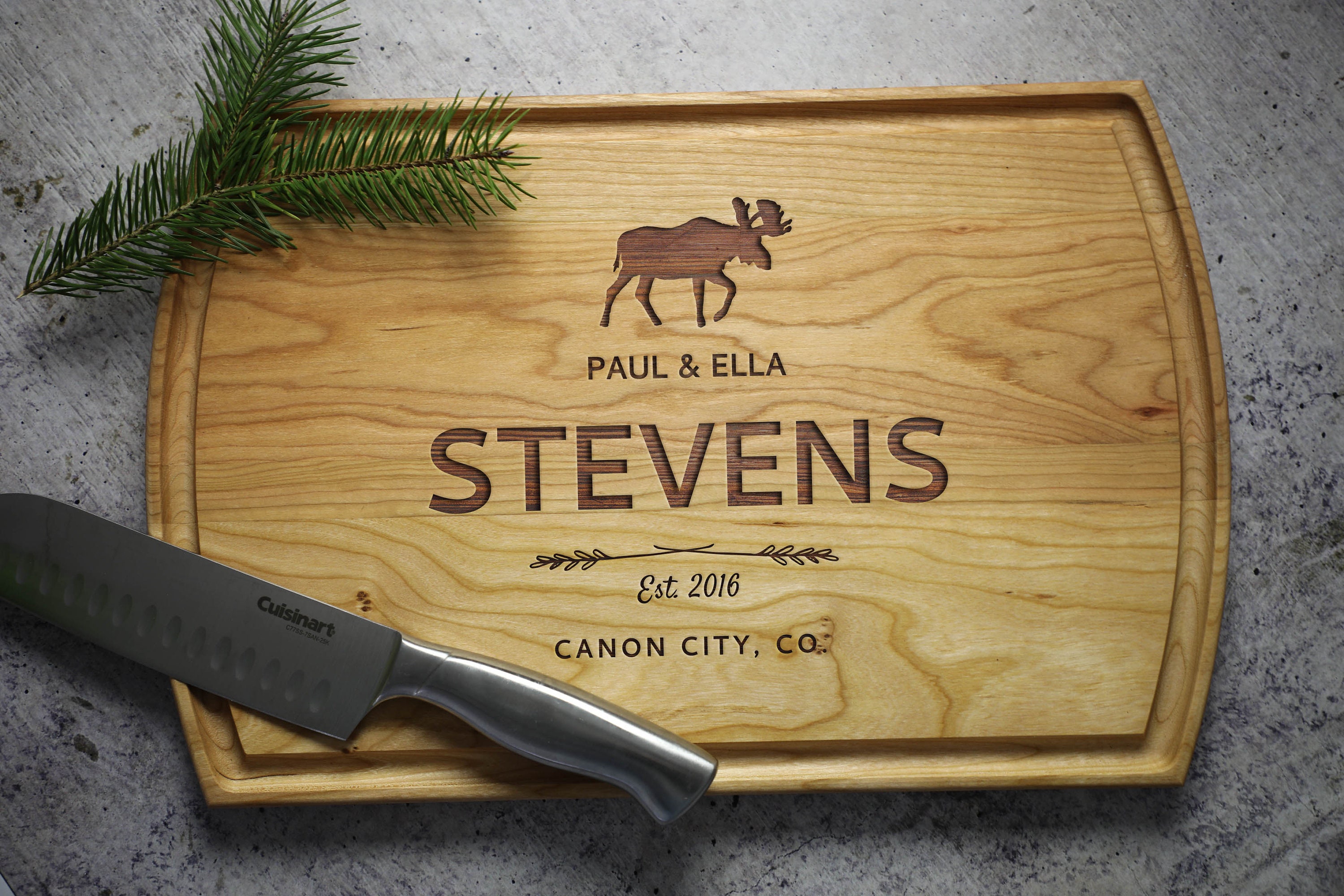 Moose Cutting Board, Custom Moose Gift, Moose Lover Gift, Moose Kitchen ...