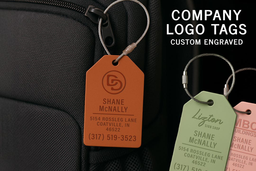 Company Luggage Tags – Custom Engraved Bag Tags With Name, Phone ...