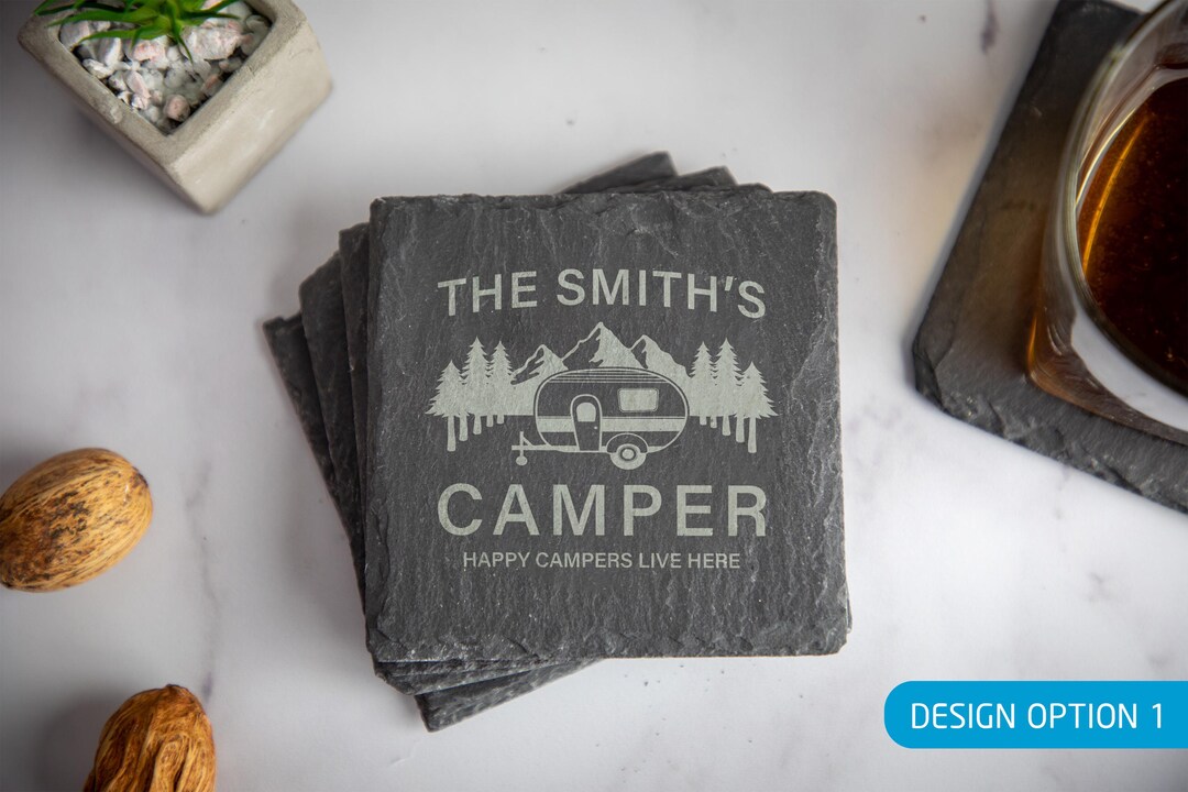 Camping Coaster Set - House on Wheels Decor - Gifts for Camping ...