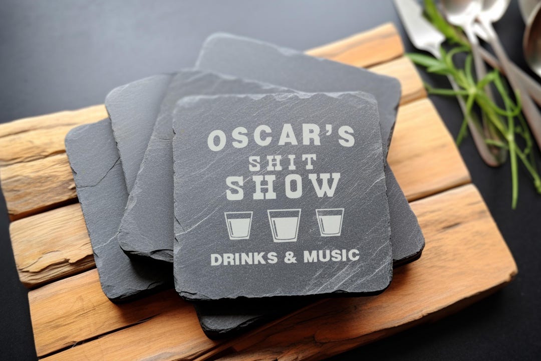 Funny Shit Show Decor, Humor Bar Decor, Funny Bar Coasters, Bar ...