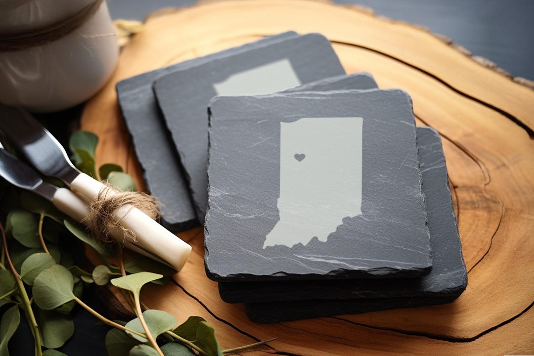Custom State Coaster, Custom Coaster, State With Heart, Custom Location ...