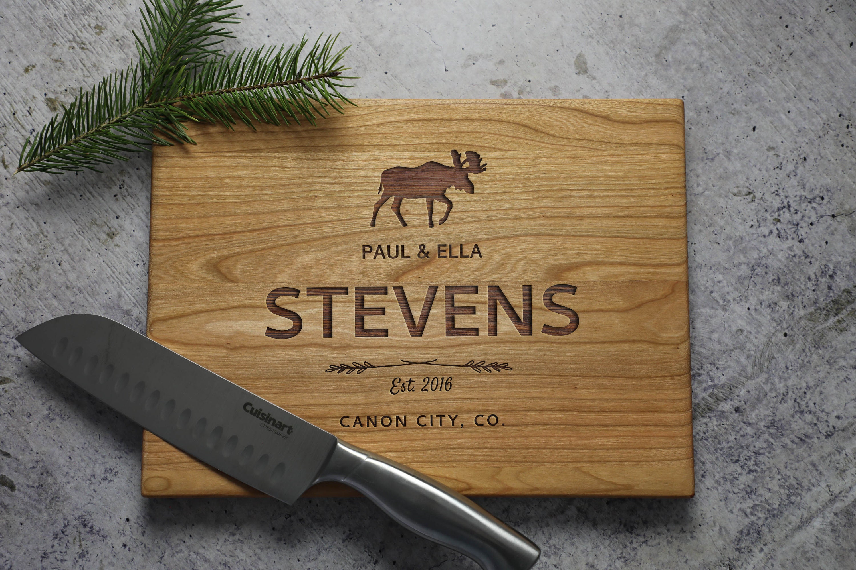 Moose Cutting Board, Custom Moose Gift, Moose Lover Gift, Moose Kitchen ...