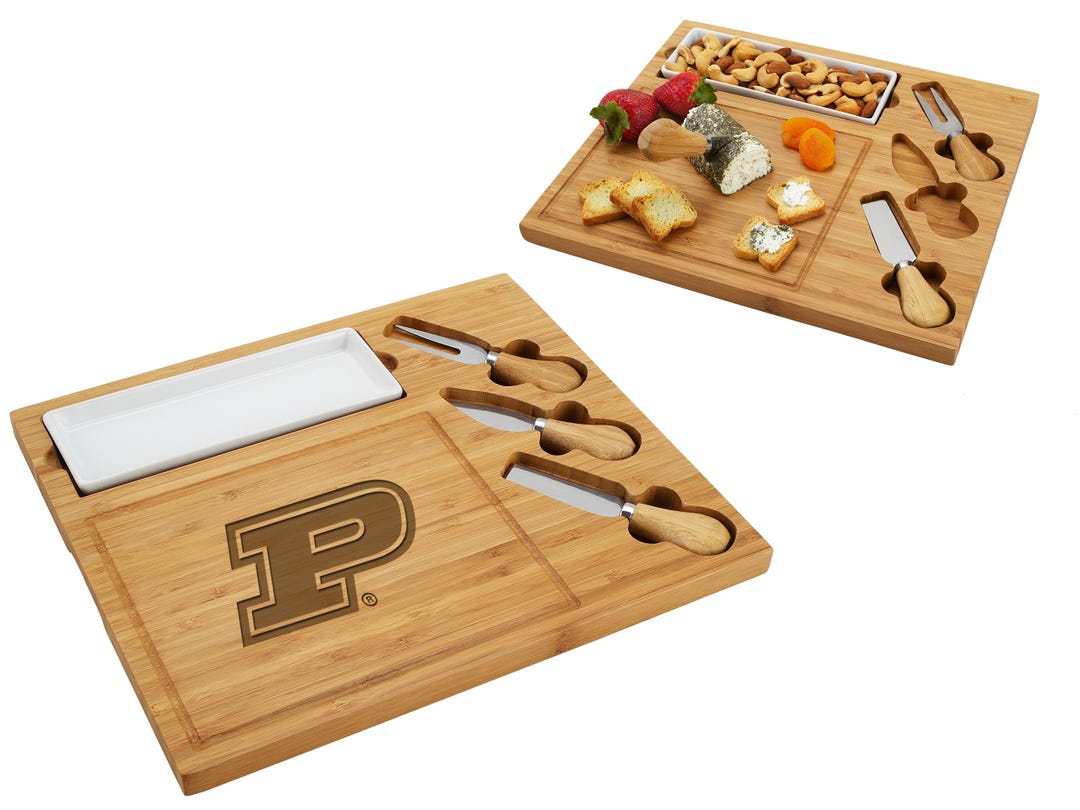Purdue Boilermakers Bamboo Charcuterie Cheese Board. Unique Alumni Gift ...