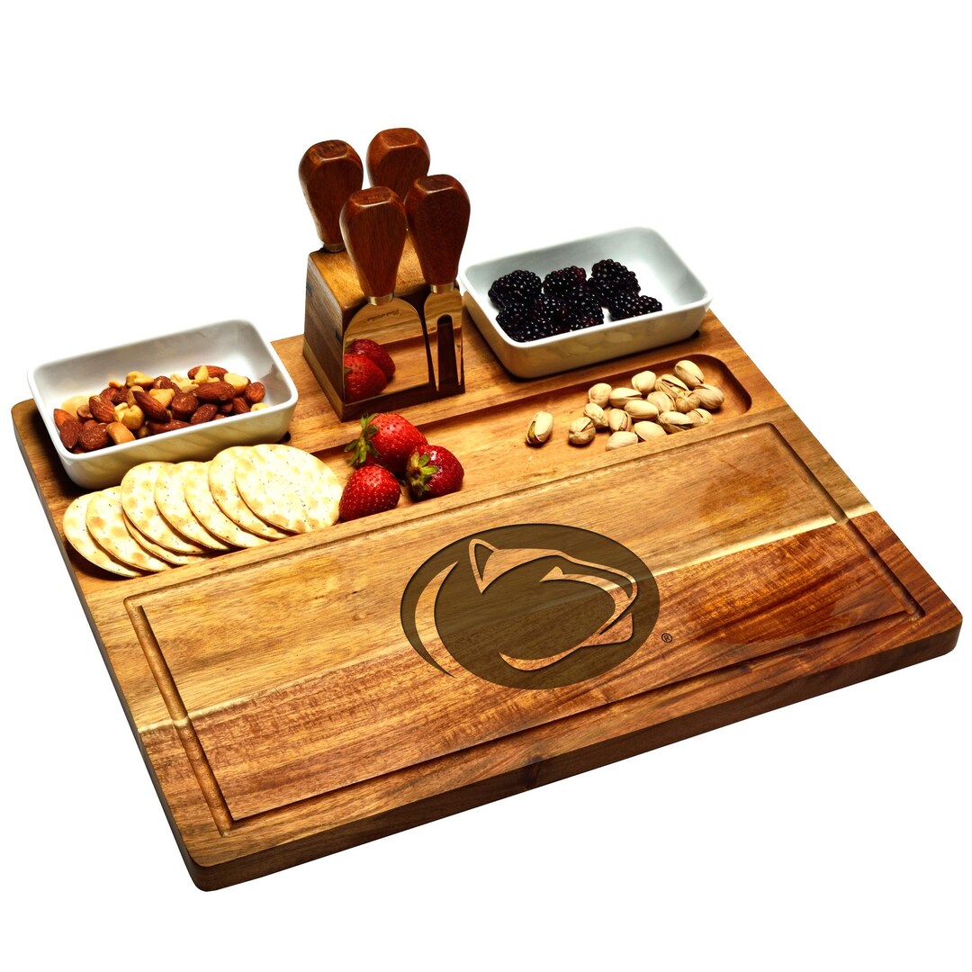 Penn State Nittany Lions Acacia Charcuterie Cheese Board. Alumni Fans ...