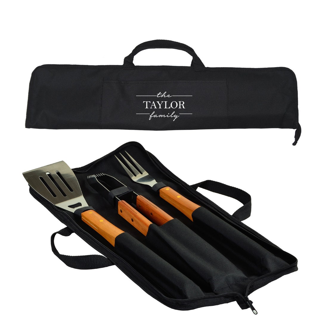 Personalized BBQ Tool Set Wedding Gift, Groomsman, Housewarming ...