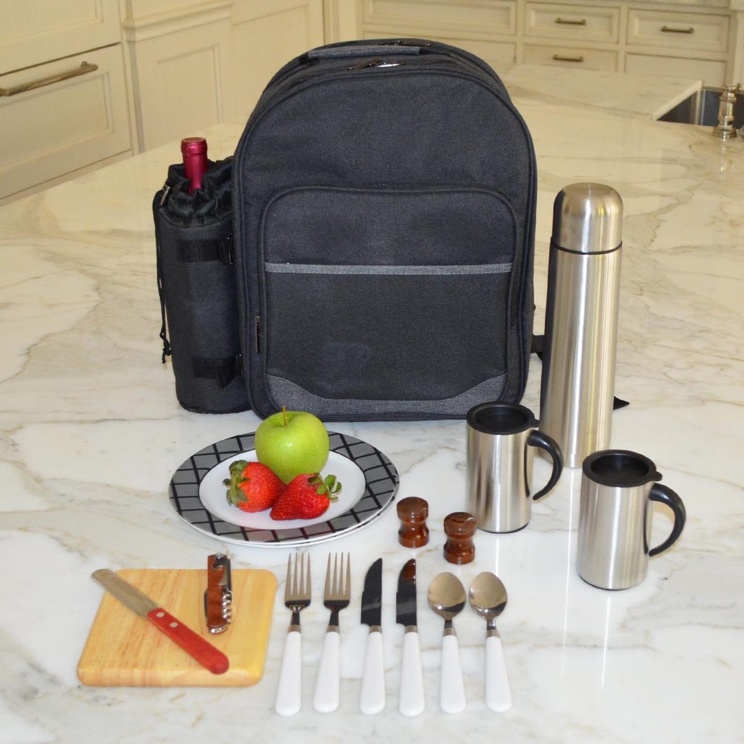 Personalized Picnic Coffee Backpack Equipped for 2. Insulated. Unique ...