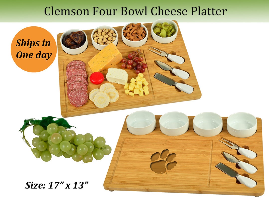 Clemson Tigers Bamboo Charcuterie/cheese Boards-by Picnic at Ascot ...