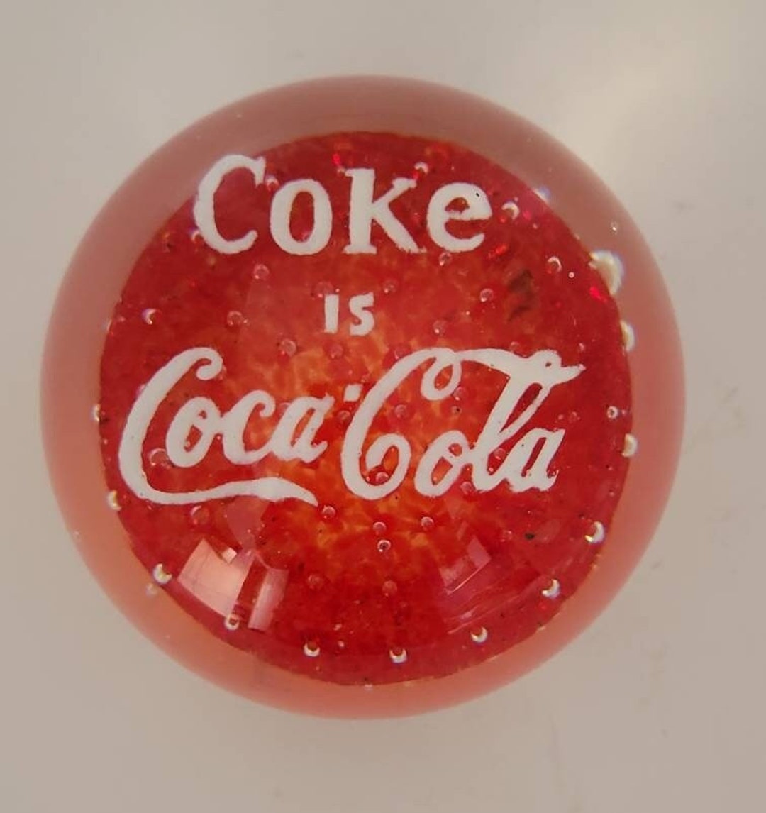 Vintage Mid-century Coke is Coca-cola Paperweight-red 1 - Etsy