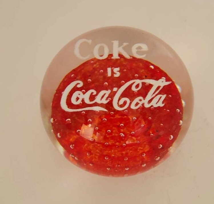 Vintage Mid-century Coke is Coca-cola Paperweight-red 1 - Etsy