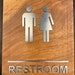 ADA Compliant Sleek Wooden Bathroom Sign With Raised Letters and ...