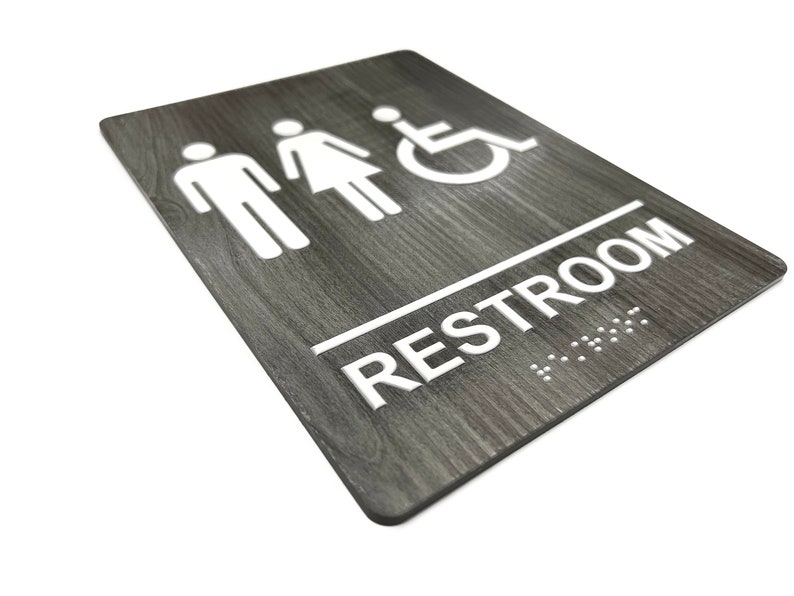 ADA Compliant Bathroom Sign With Braille Acrylic With Barn - Etsy