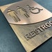 Personalized Wood ADA Compliant Restroom Sign | Eco-friendly & Durable ...
