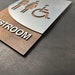 ADA Compliant Rustic Wood and Textured Steel Bathroom Sign - Etsy