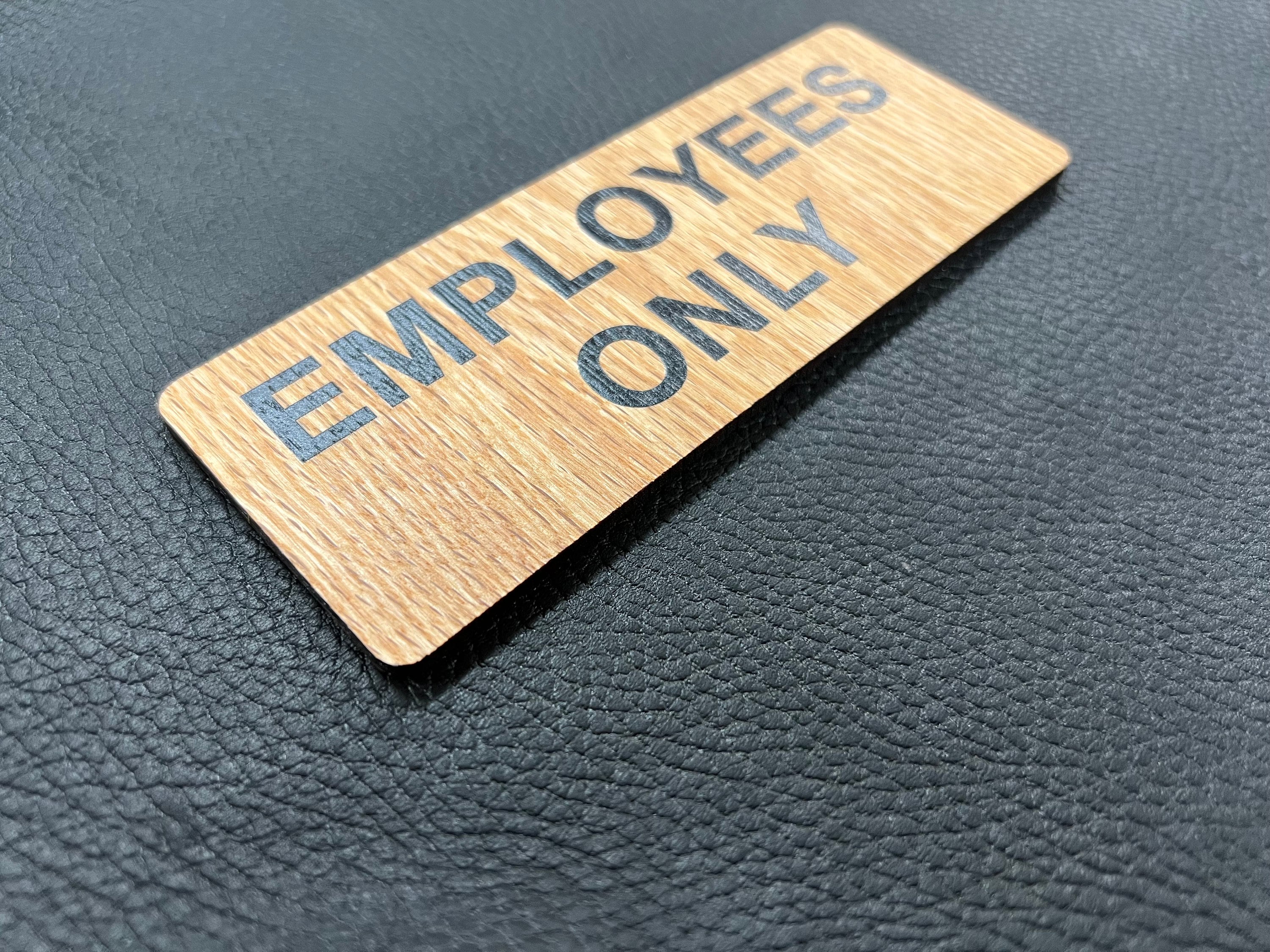 Solid Wood Employees Only Door Sign 6 X 2.25 Custom Signs - Etsy