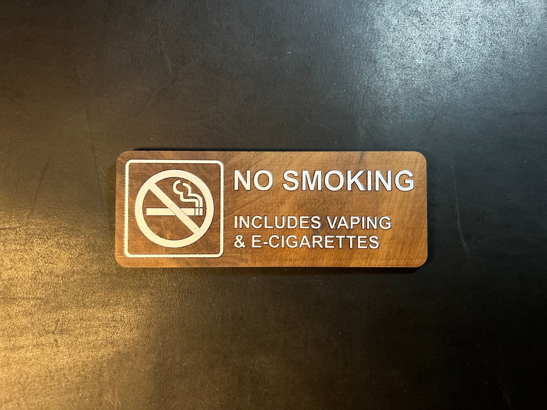 Solid Wood No Smoking Sign 6" X 2.25" - Custom Signs - Etsy