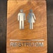 ADA Compliant Solid Wood Bathroom Sign With Raised Letters and Braille ...
