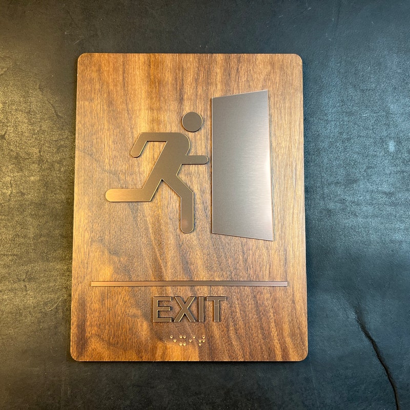 Exit Sign - Etsy UK