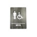 ADA Compliant Bathroom Sign With Braille - Acrylic With Barn Wood Grain ...