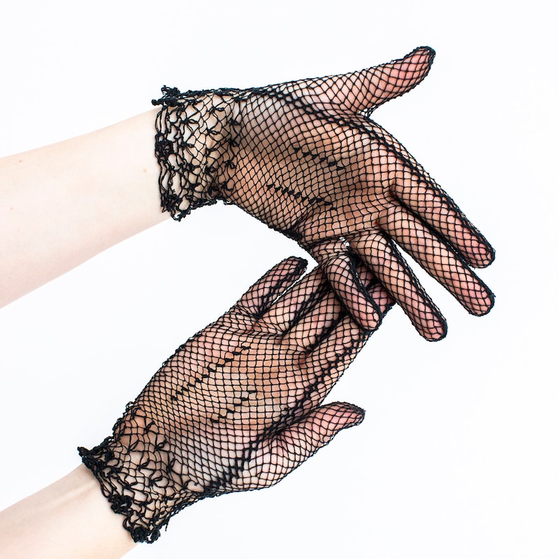 Fishnet Gloves Black - Etsy