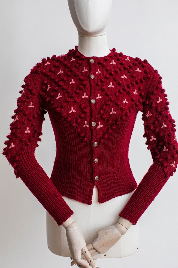 Vintage austrian handmade embroidery - Gem