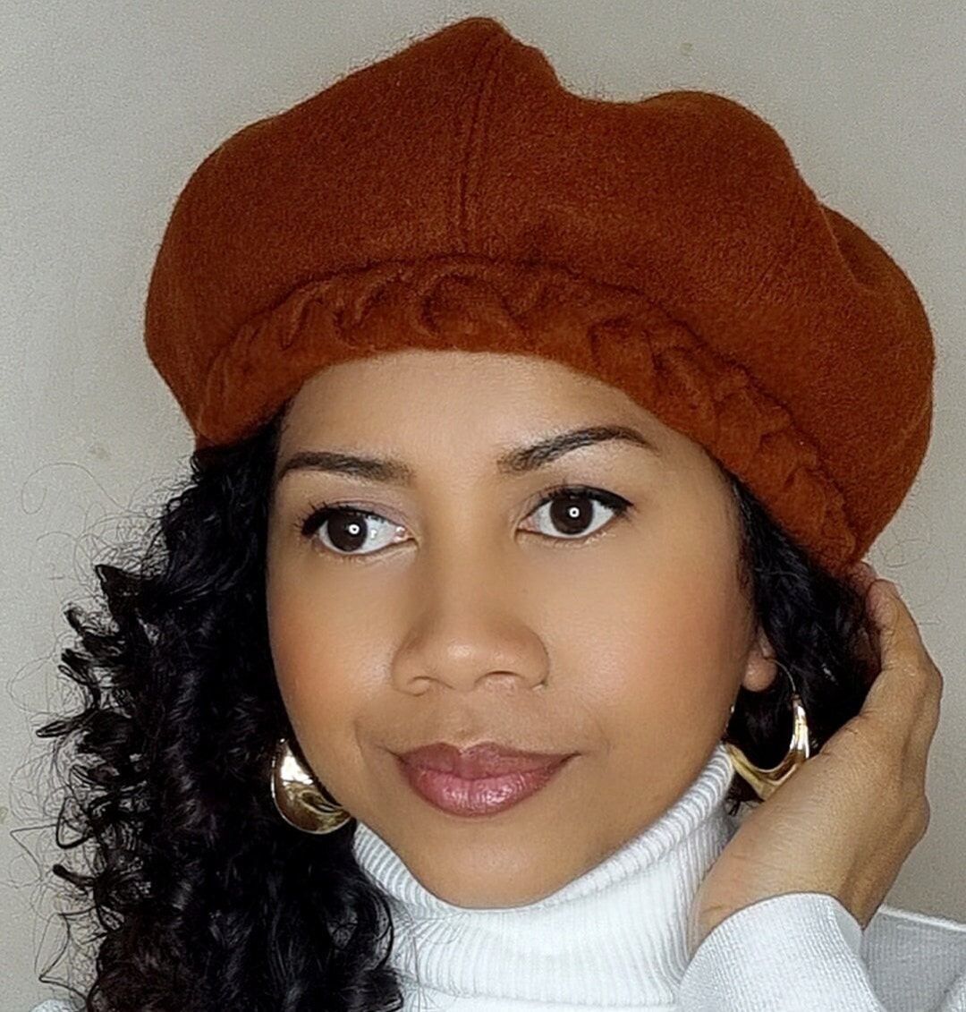 Satin Lining, 100% Wool Beret, Handmade Hat, Wool Beret, Satin Lined ...