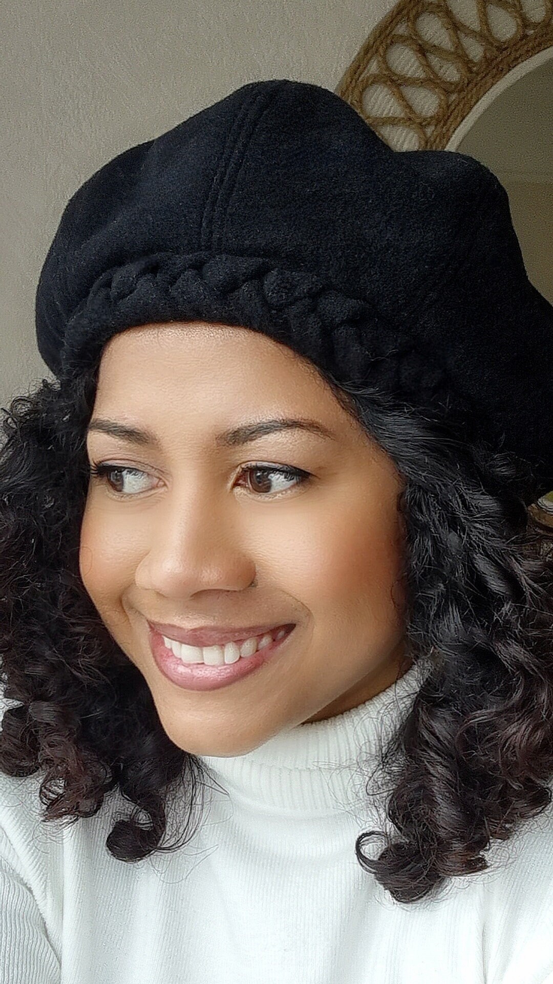 100% Medium Density Wool Beret, Winter Beret, Black Beret, Satin Lining ...