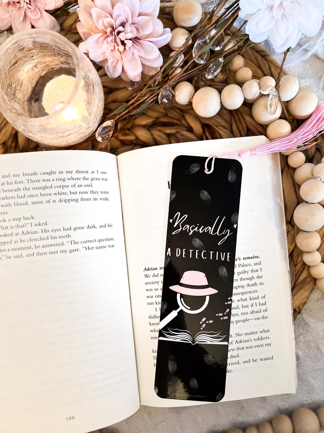 Basically A Detective Bookmark Thriller Readers Laminated With Tassel ...