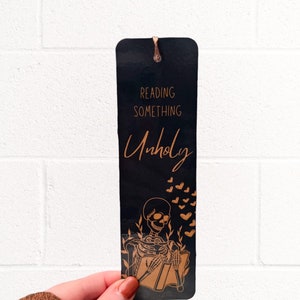 Reading Something Unholy Bookmark Reader Things Book Accessory Cute ...