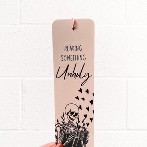 Reading Something Unholy Bookmark Reader Things Book Accessory Cute ...
