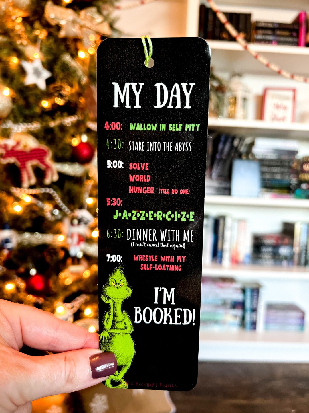 The Grinch Laminated Bookmarks Bookish Christmas Stocking - Etsy