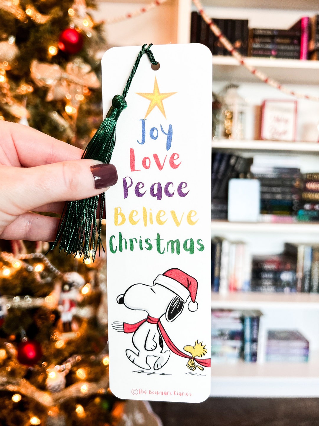 Snoopy & Charlie Brown Laminated Bookmarks Bookish Christmas - Etsy UK