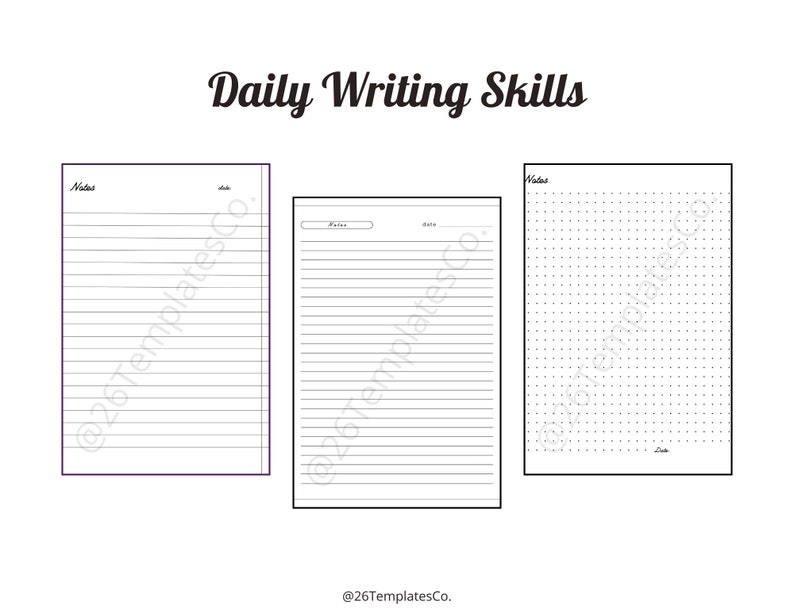 Minimalist Journal Pages: Printable Booklet Layout (PDF) - Etsy