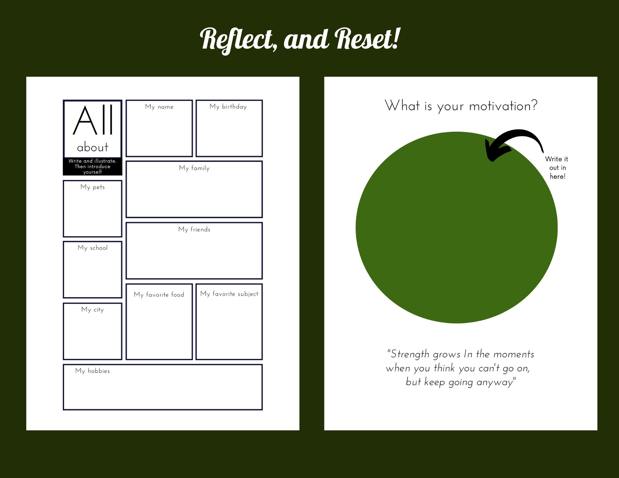 A Life Audit Workbook With Worksheets and Reflection Templates to Help ...