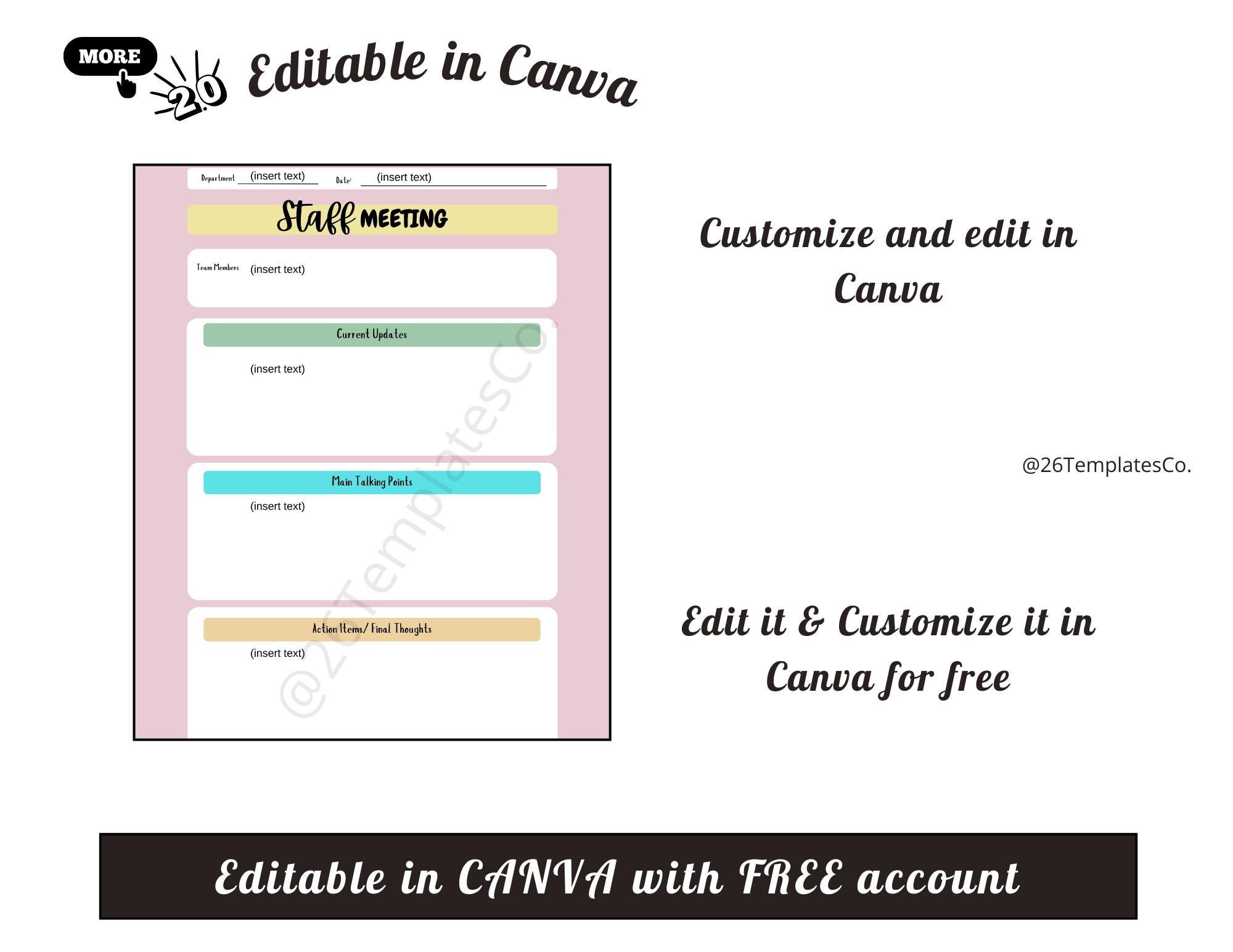 Editable Case Note Templates: Therapist & Progress Notes (canva PDF) - Etsy