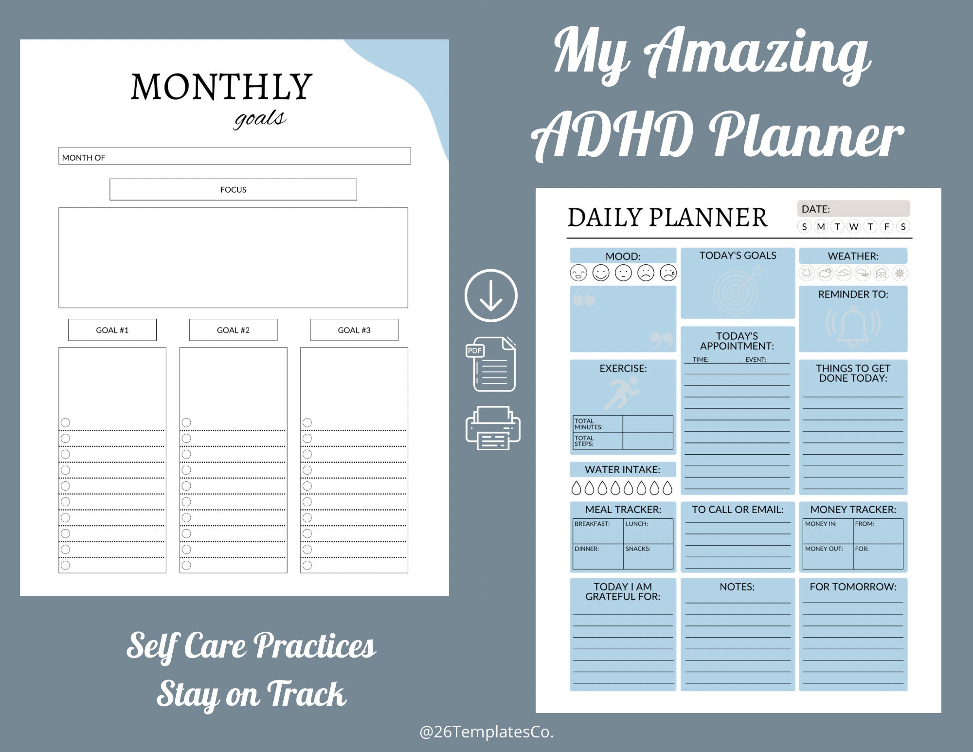 Printable ADHD Planner Life Planner for ADHD ADHD Journal - Etsy