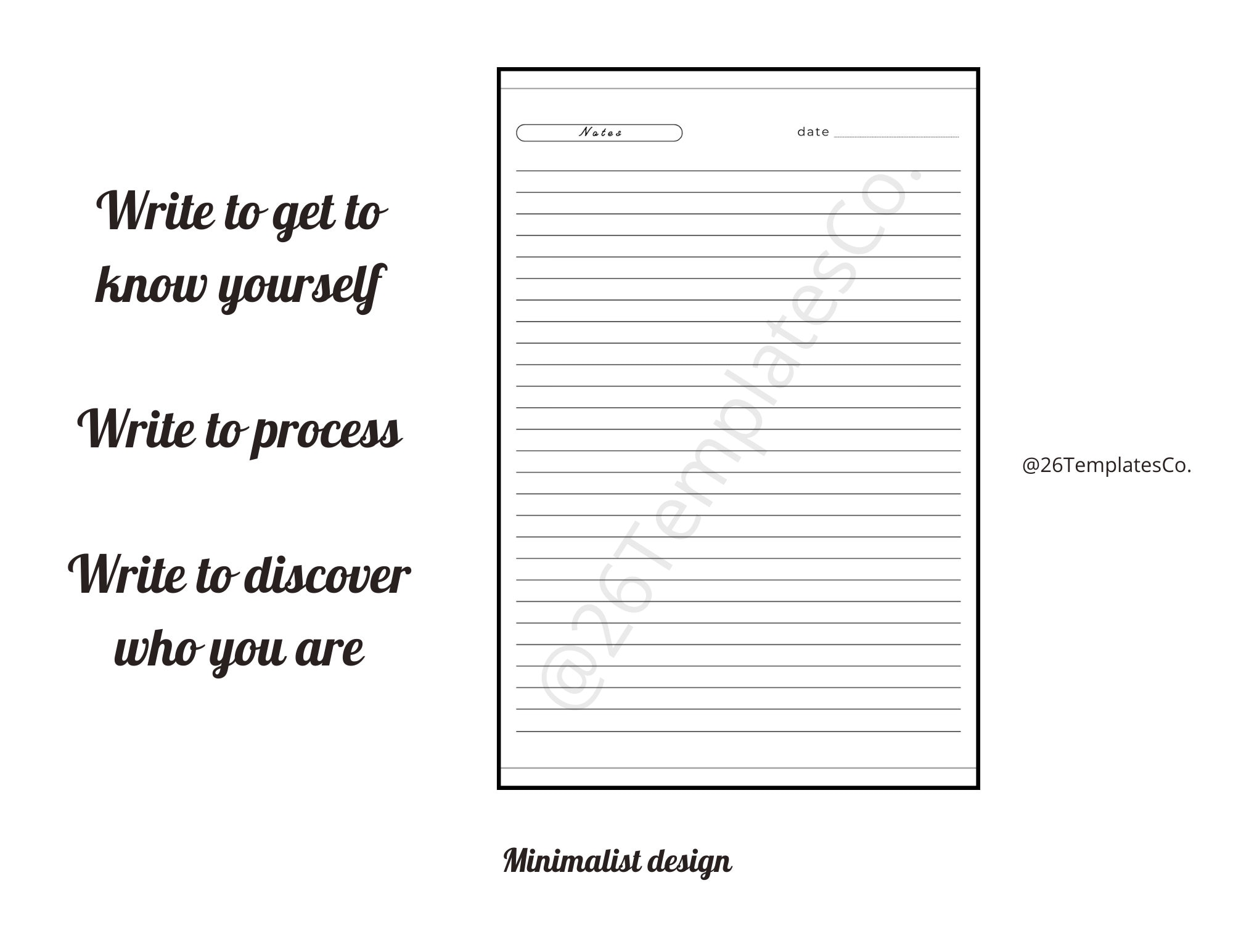 Minimalist Journal Pages: Printable Booklet Layout (PDF) - Etsy