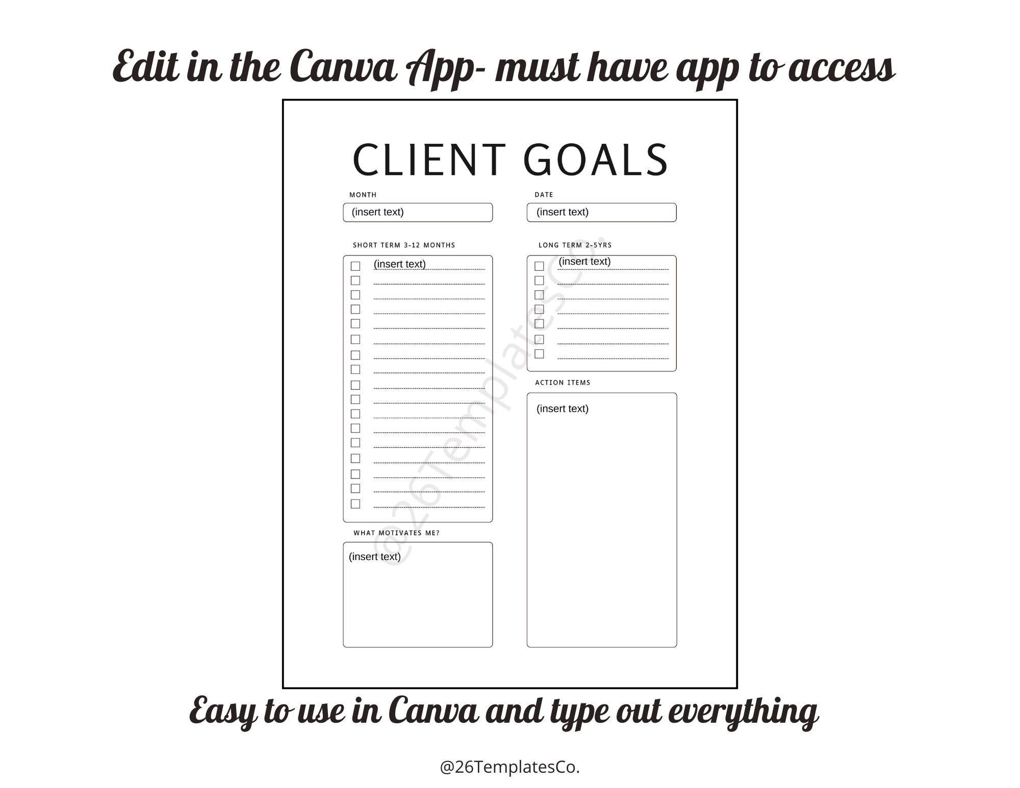 Editable Case Note Templates: Therapist & Progress Notes (canva PDF) - Etsy