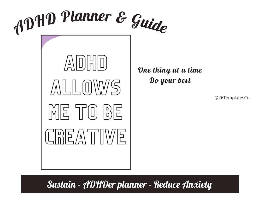 Printable ADHD Guides, Life Planner, Journal, and Mental Health ...
