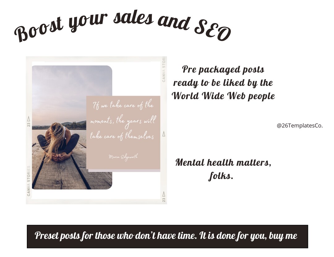 Motivational Quote Templates: Social Media Posts for Therapists (PNG ...